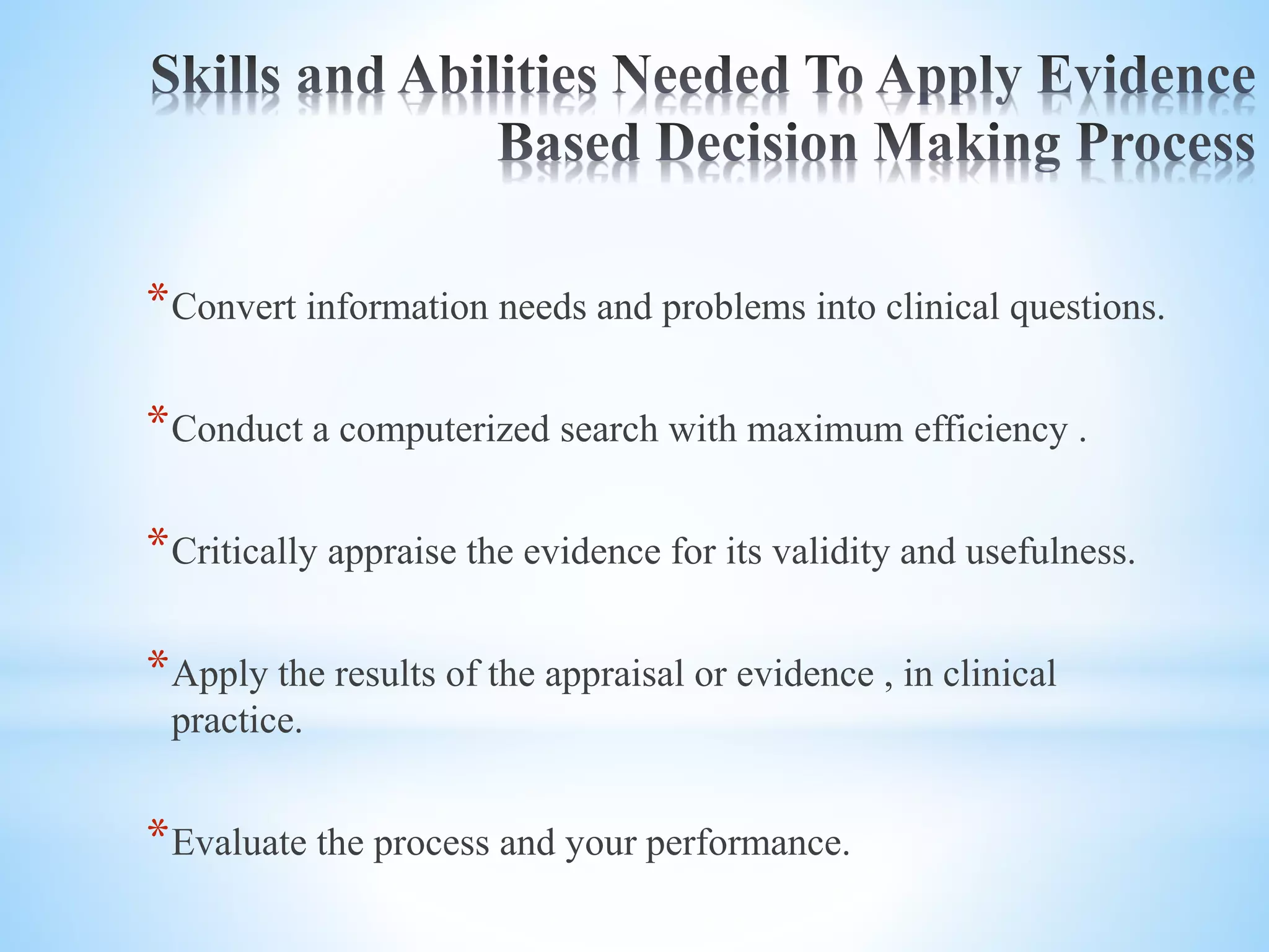 Evidence based decision making | PPTX
