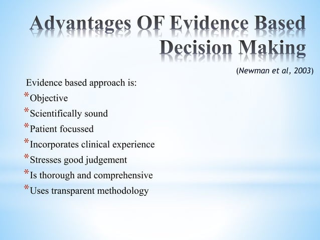 Evidence based decision making | PPTX