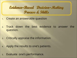 EVIDENCE BASED DECISION MAKING.ppt 2003.ppt