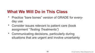 Course Overview | Evidence-Based Decision Making in Healthcare – Part 1 ...