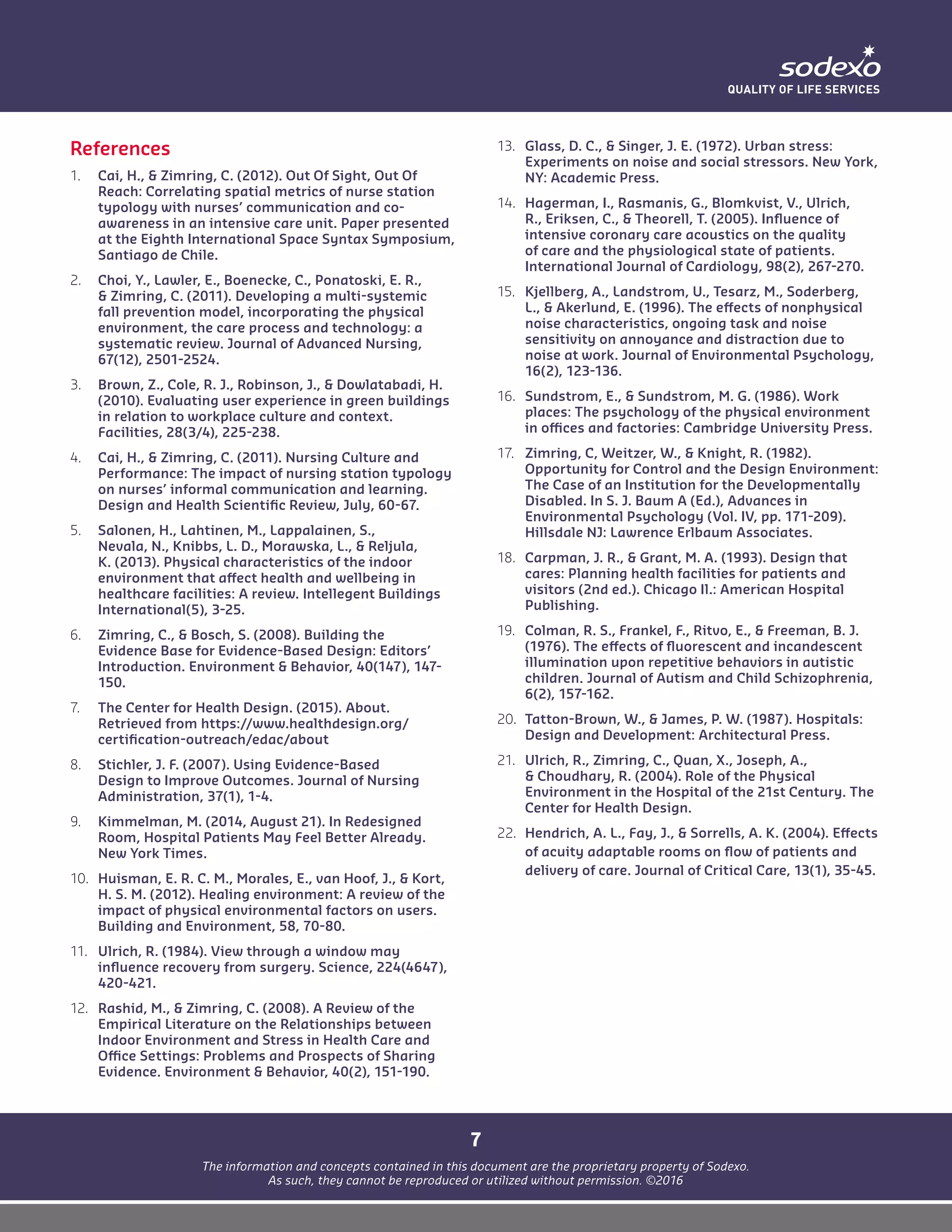 Evidence-based design: definition and application in the healthcare ...