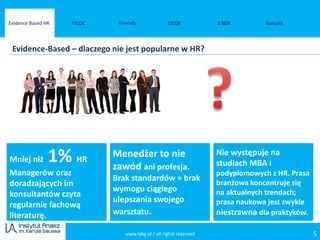 Evidence-Based HR - profesjonalizacja działu personalnego | PPT