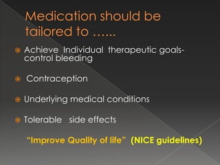 Evidence based medical management of aub different options | PPT