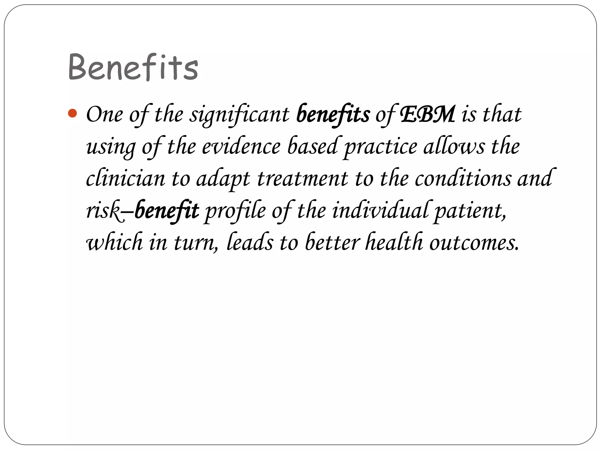 Evidence based medicine | PPTX
