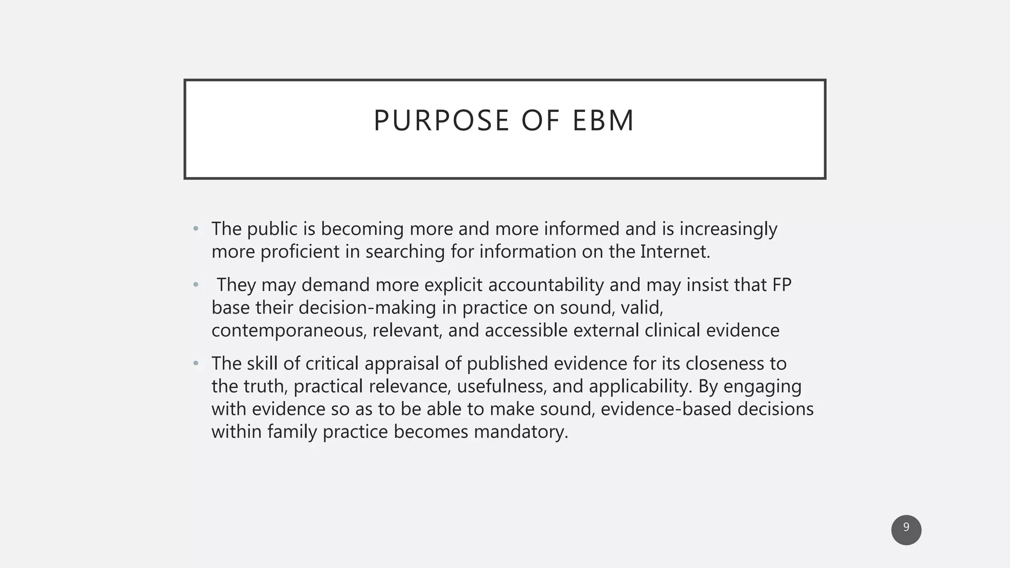 Evidence based medicine | PPTX