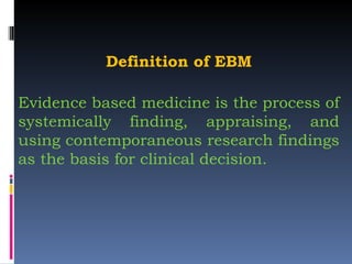 Evidence Based Medicine (1).ppt pharmacotherapy | PPT