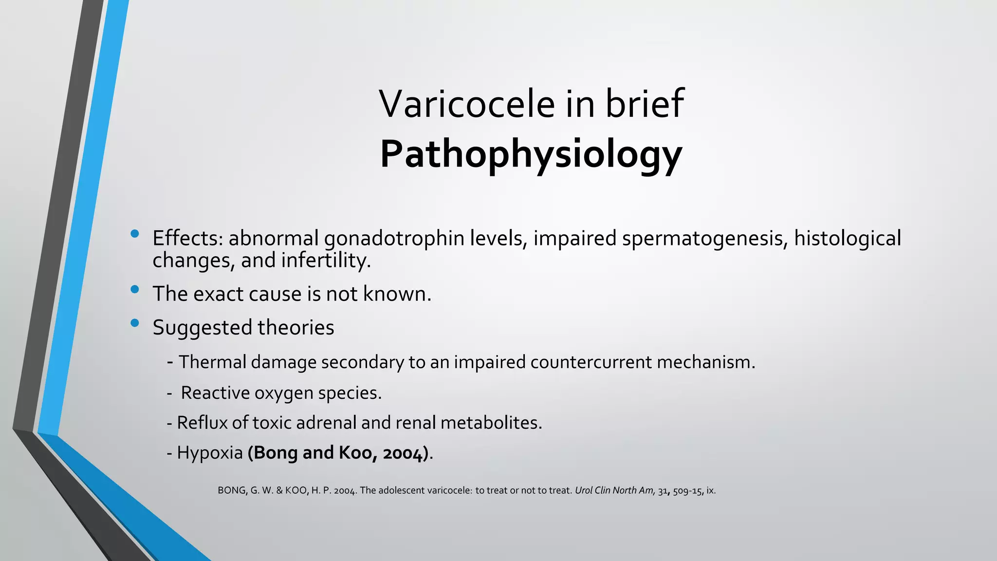 Evidence based medicine in management of varicocele 2015 | PPT