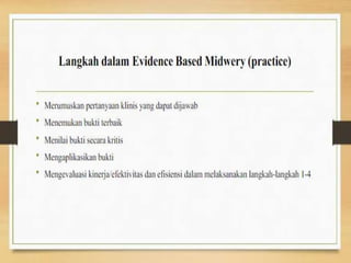 EVIDENCE BASED MIDWIFERY PRACTICE.ppt