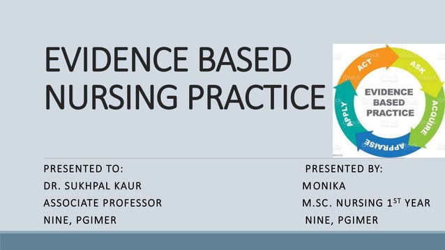 EVIDENCE BASED NURSING PRACTICE | PPTX