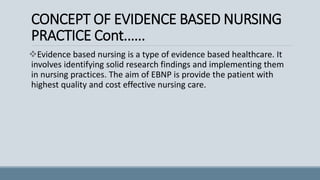 EVIDENCE BASED NURSING PRACTICE | PPTX