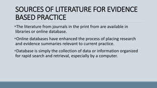 EVIDENCE BASED NURSING PRACTICE | PPTX