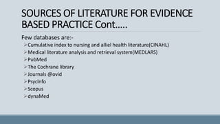 EVIDENCE BASED NURSING PRACTICE | PPTX