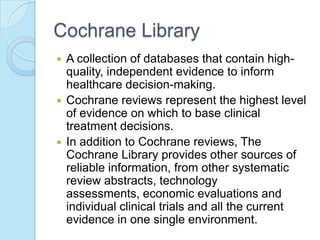 Evidence based nursing resources | PPTX