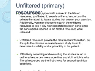 Evidence based nursing resources | PPTX