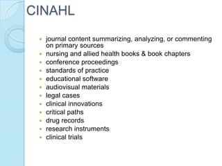 Evidence based nursing resources | PPT