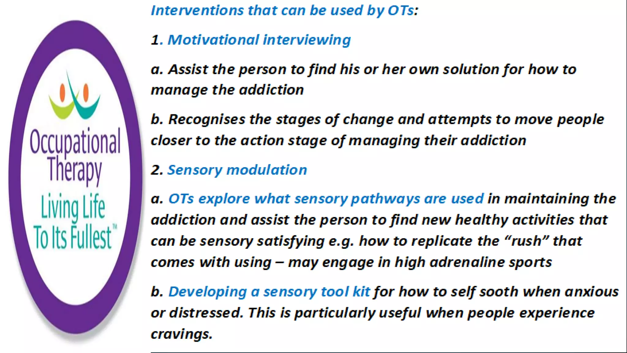 Evidence-based occupational therapy interventions in mental health | PPTX | Mental Health ...