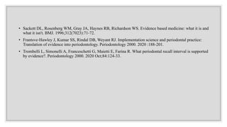 Evidence based periodontology | PPTX