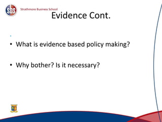 Evidence based policy | PDF