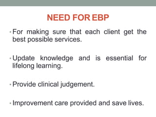 Evidence based practice | PPTX