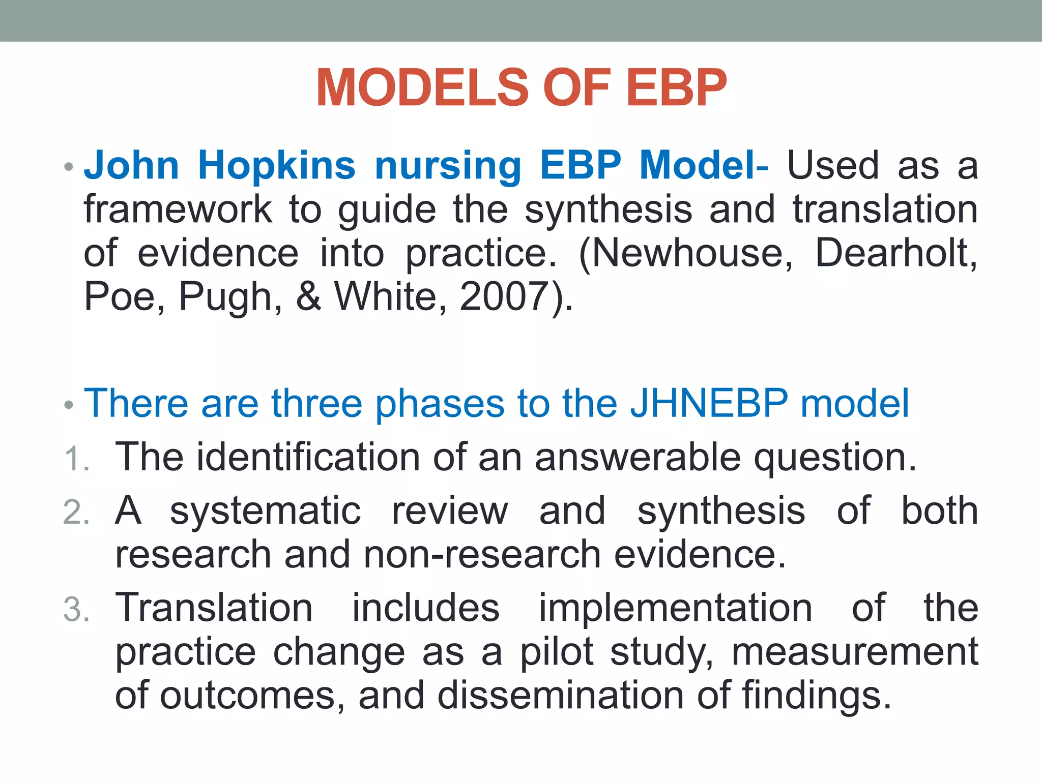 Evidence based practice | PPTX