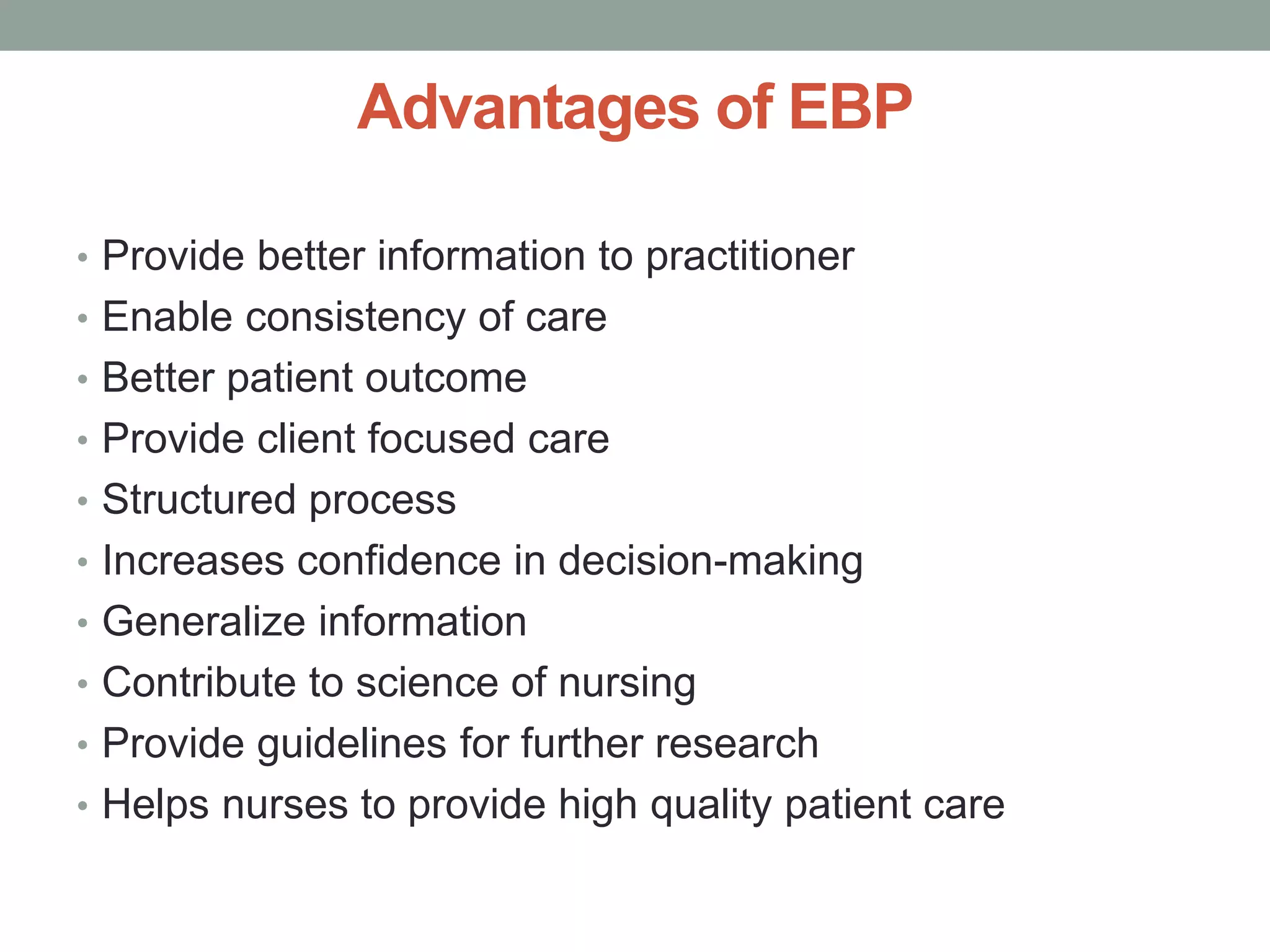 Evidence based practice | PPTX