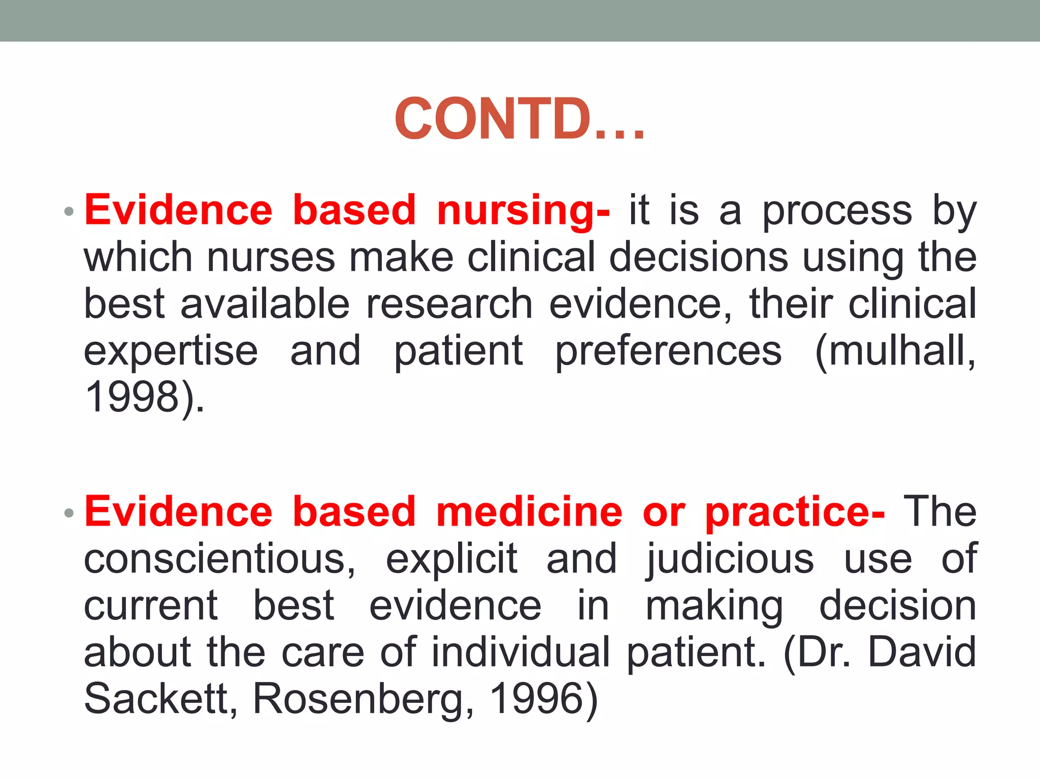 Evidence based practice | PPTX