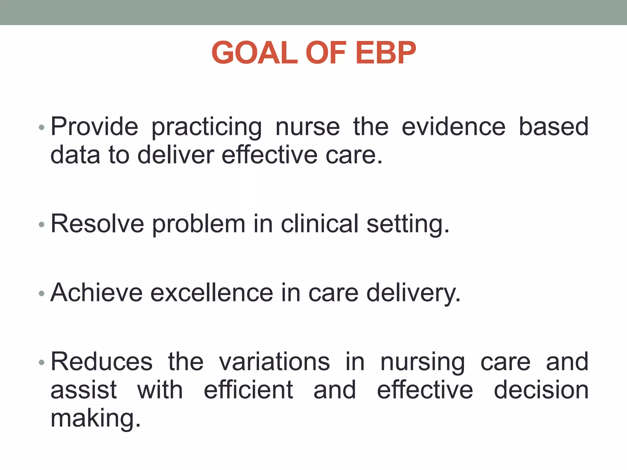 Evidence based practice | PPTX