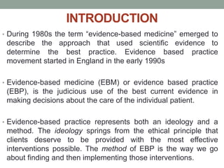 Evidence based practice | PPTX