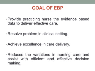 Evidence based practice | PPTX