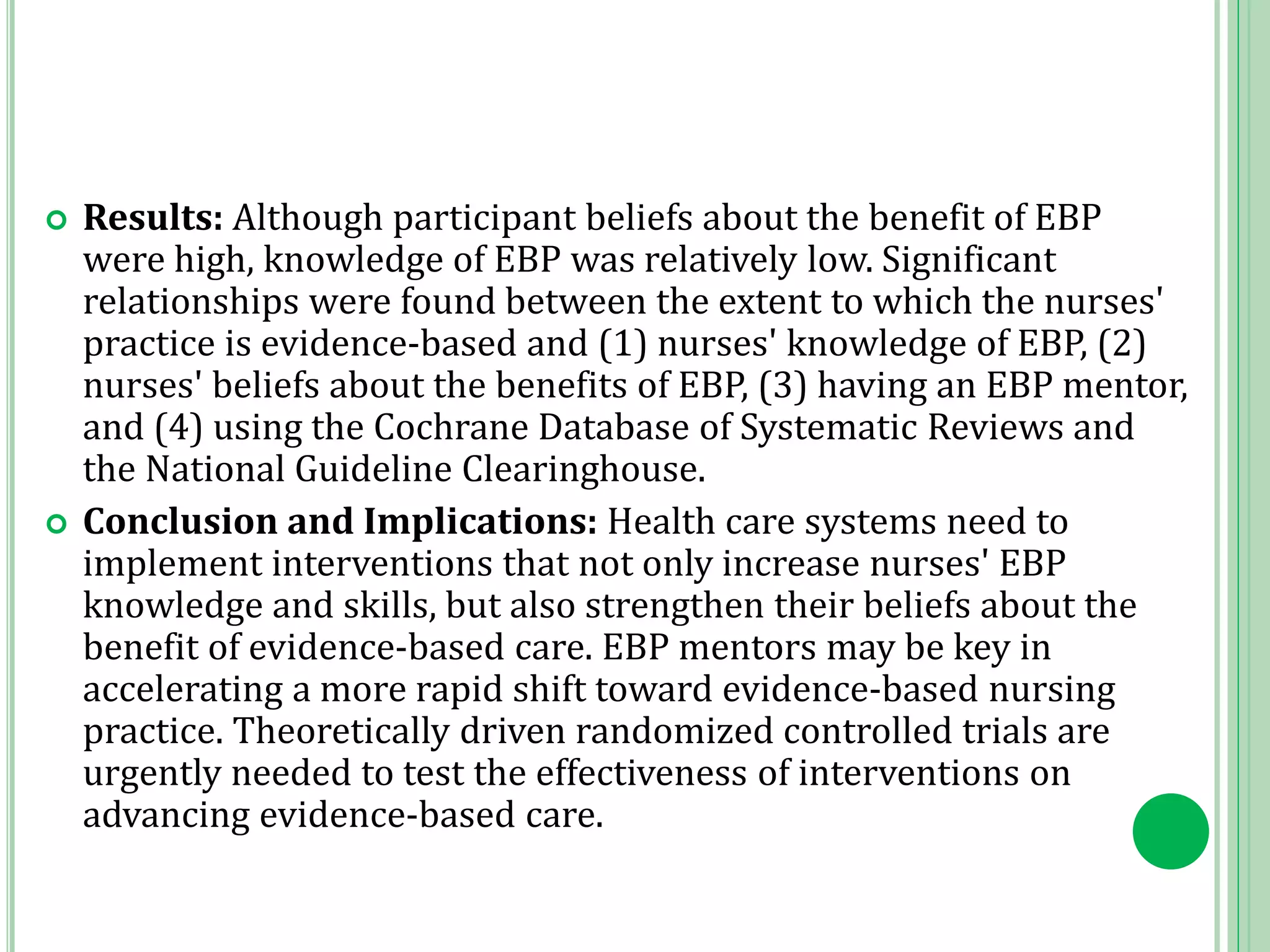 Evidence based practice | PPTX