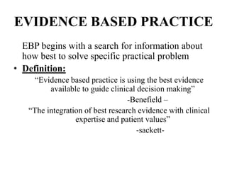 Evidence based practice | PPTX