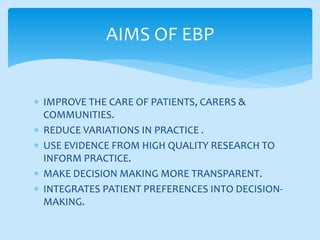 EVIDENCE BASED PRACTICE.pptx | Physical Therapy | Wellness