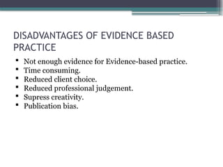 EVIDENCE BASED PRACTICE, PRESENTATION OF ANP | PPTX
