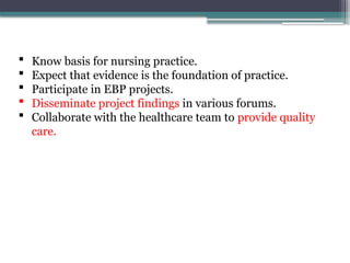 EVIDENCE BASED PRACTICE, PRESENTATION OF ANP | PPTX