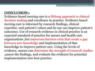 EVIDENCE BASED PRACTICE, PRESENTATION OF ANP | PPTX