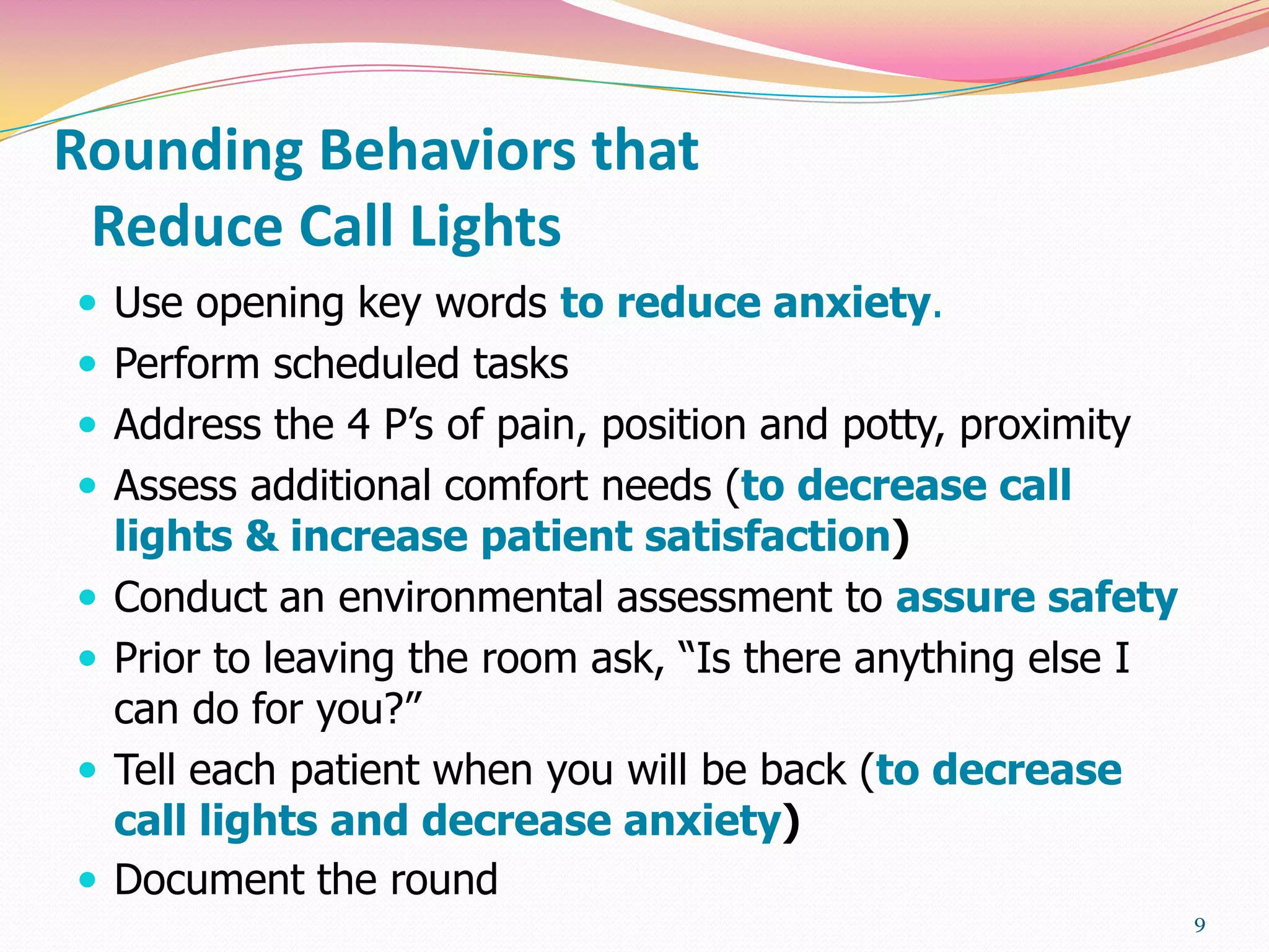 Evidence based practice hourly rounds power point better | PPTX