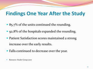 Evidence based practice hourly rounds power point better | PPTX