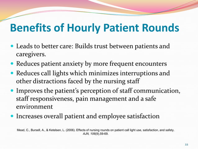 Evidence based practice hourly rounds power point better | PPT