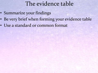 Evidence based practice in application | PPT