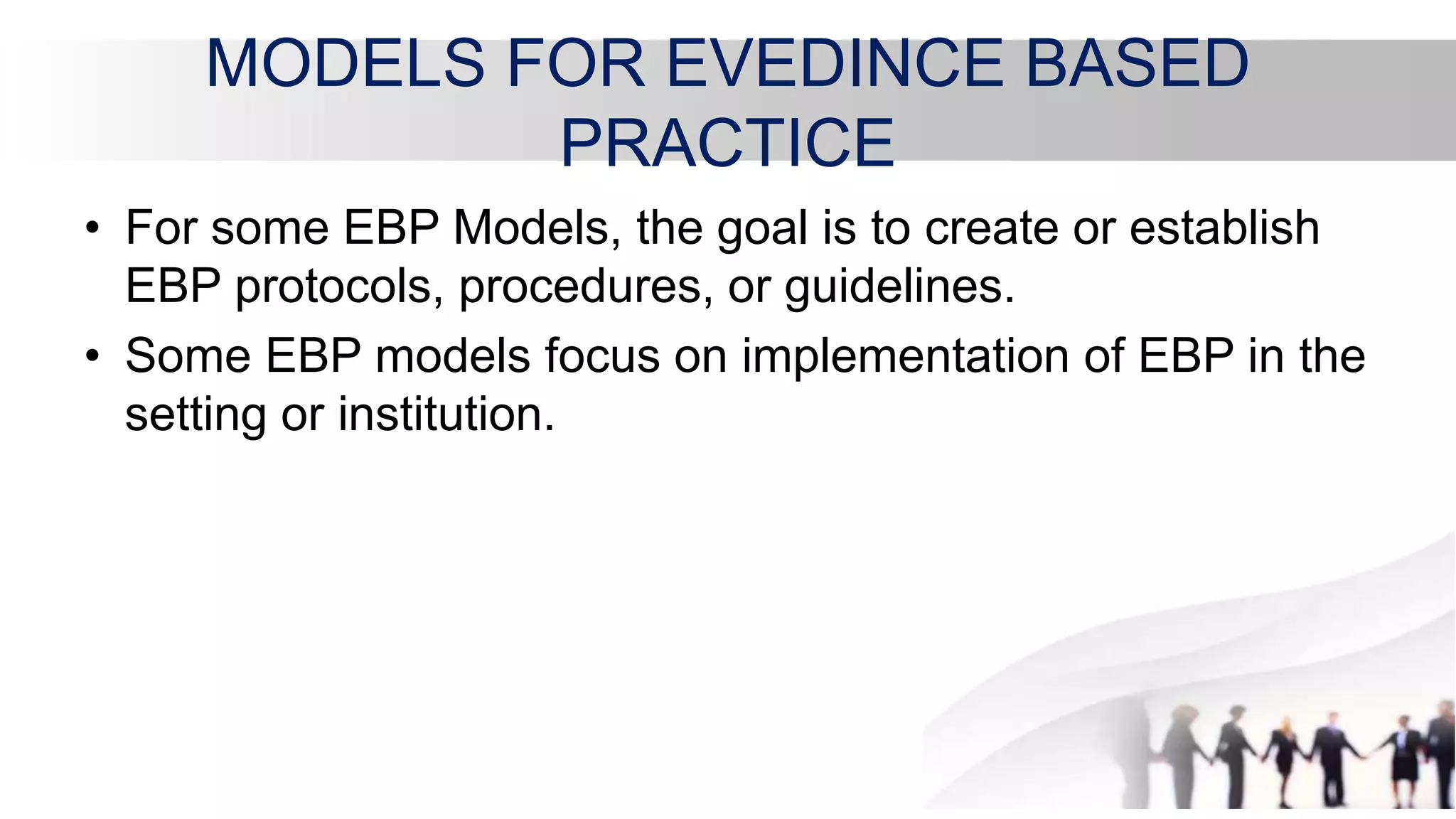 Evidence based practice model | PPTX