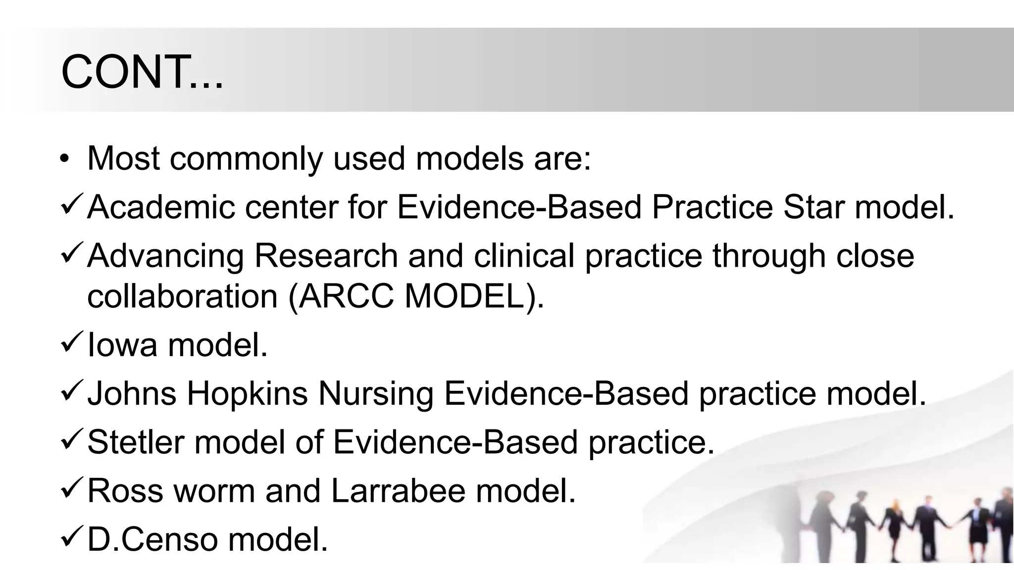 Evidence Based Practice Model Pptx Healthcare Industry Industries