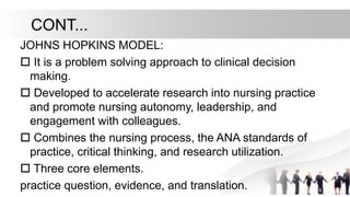 Evidence based practice model | PPTX