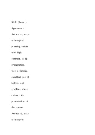 Evidence Based Practice Poster Presenter _____________ | DOCX