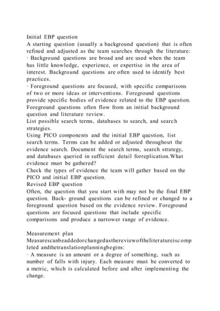 Evidence Based Practice Poster Presenter _____________ | DOCX ...