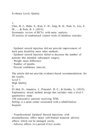 Evidence Based Practice Poster Presenter _____________ | DOCX ...