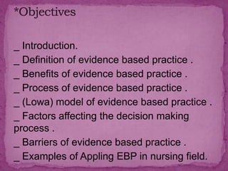 Evidence based practice power | PPT