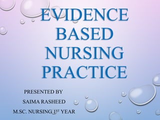 evidence based practice ppt.pptxXXXXXXXX | PPTX