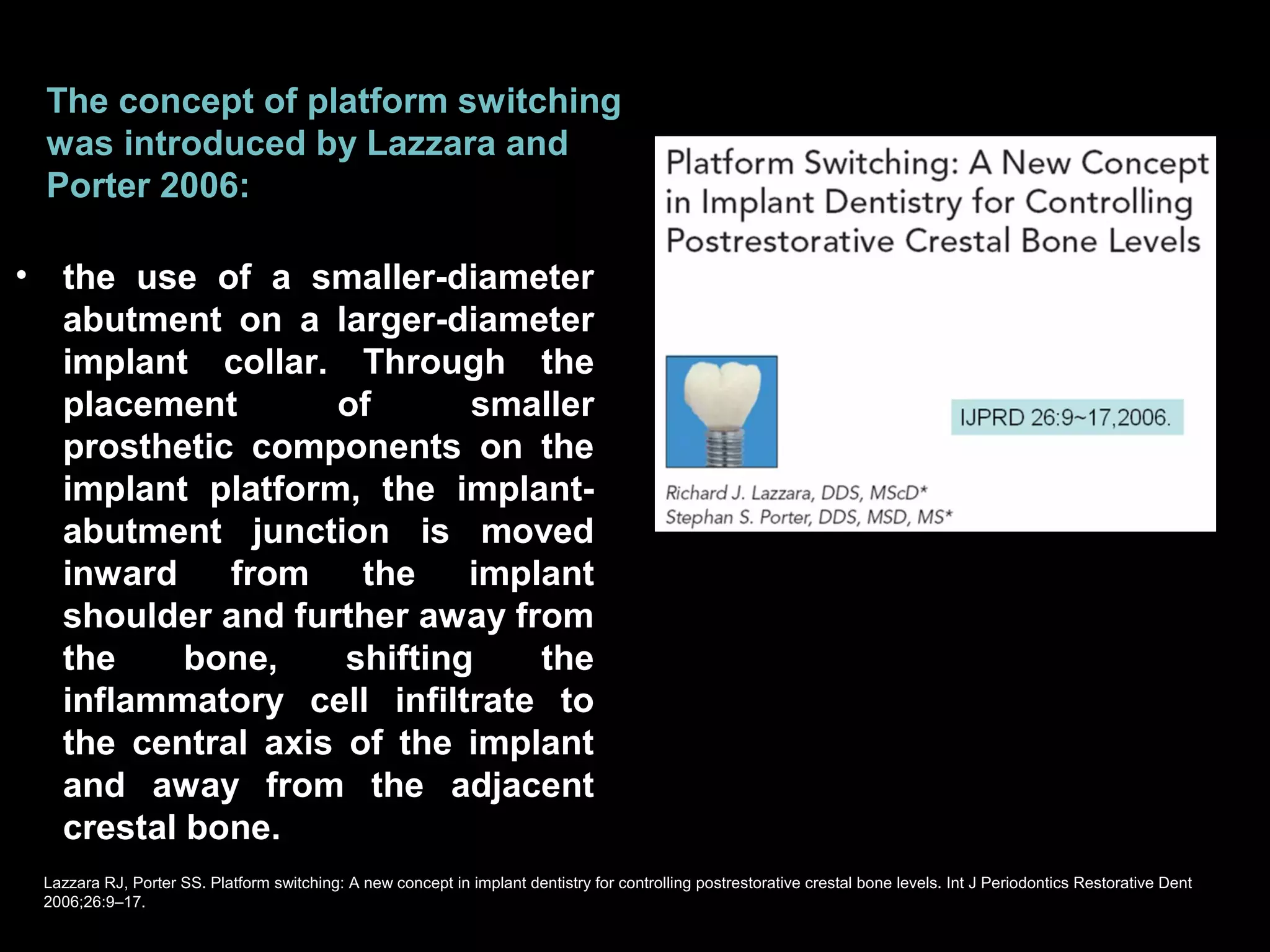 Evidence Based Prospection of Switching Platform in Dental Implants ...
