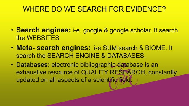 EVIDENCE BASED PUBLIC HEALTH.pptx | Databases | Computer Software and ...