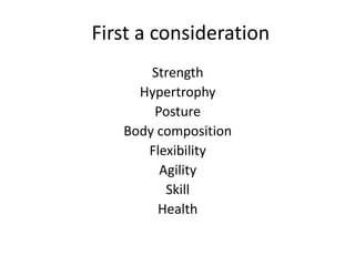 Evidence based resistance training recommendations | PPTX